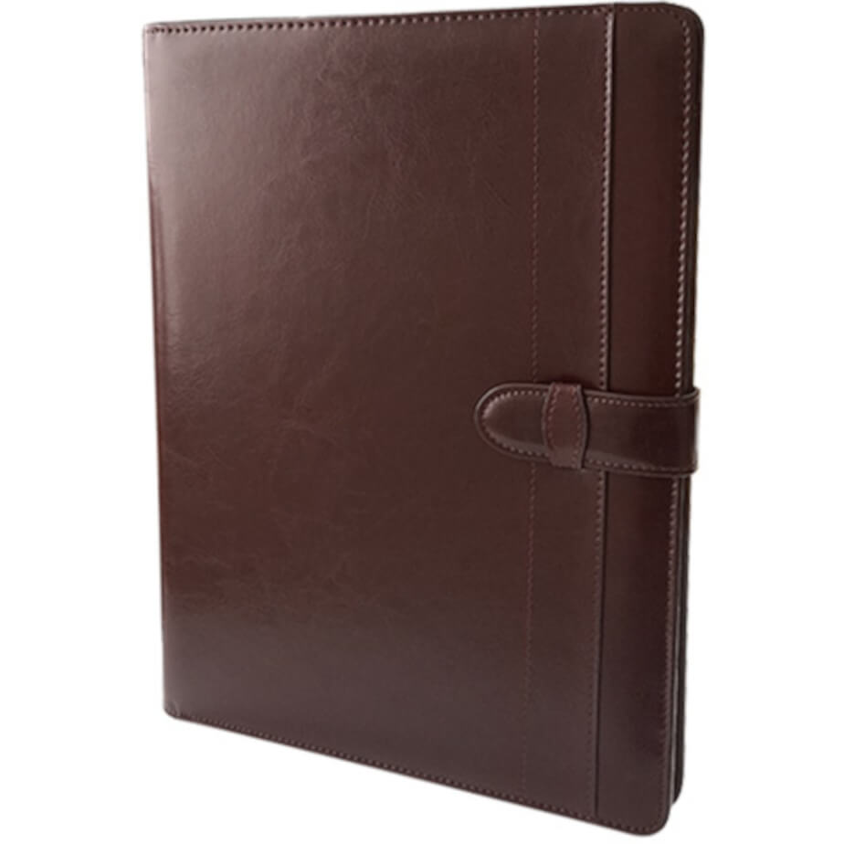 A4 Adpel Leather Folder with Tab Closure | Brandability
