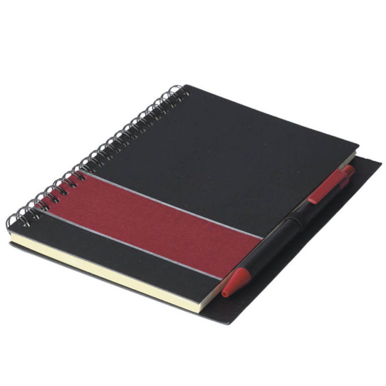 Coloured Stripe Notebook with Pen | Brandability