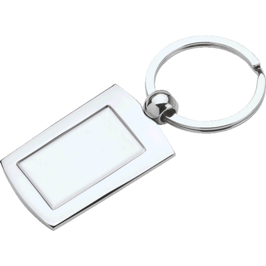 Metal Keychain With Indent For Dome | Brandability