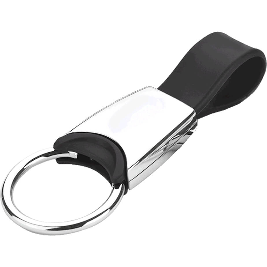 Metal Keychain with Silicone Strap | Brandability