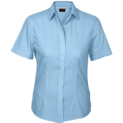 Ladies Basic Poly Cotton Blouse Short Sleeve | Brandability
