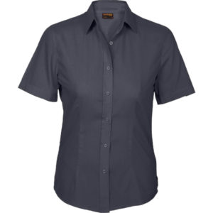 Ladies Basic Poly Cotton Blouse Short Sleeve | Brandability