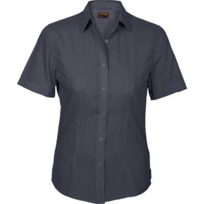 Ladies Basic Poly Cotton Blouse Short Sleeve | Brandability