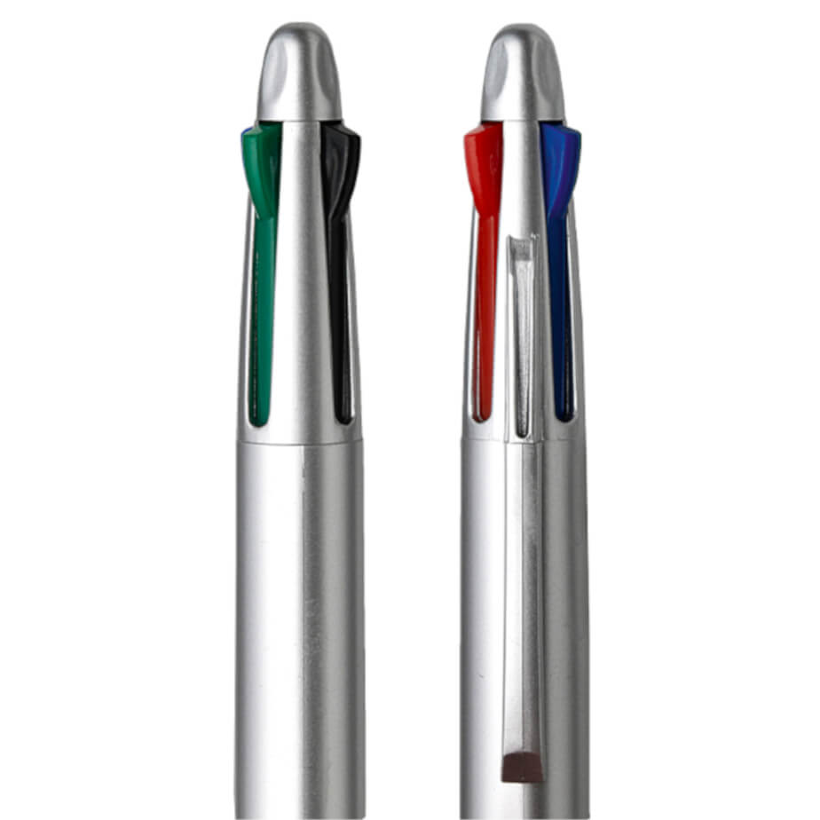 4 Colour Ballpoint Pen with Rubber Grip | Brandability