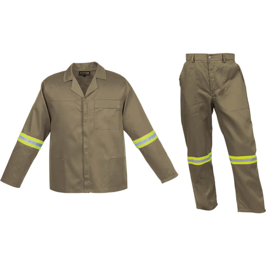 Barron Budget Poly Cotton Conti Suit with Reflective | Brandability