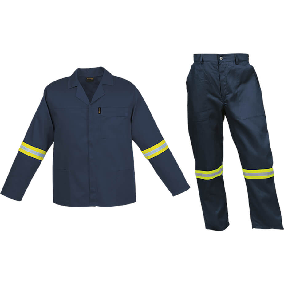 Barron Budget Poly Cotton Conti Suit with Reflective | Brandability