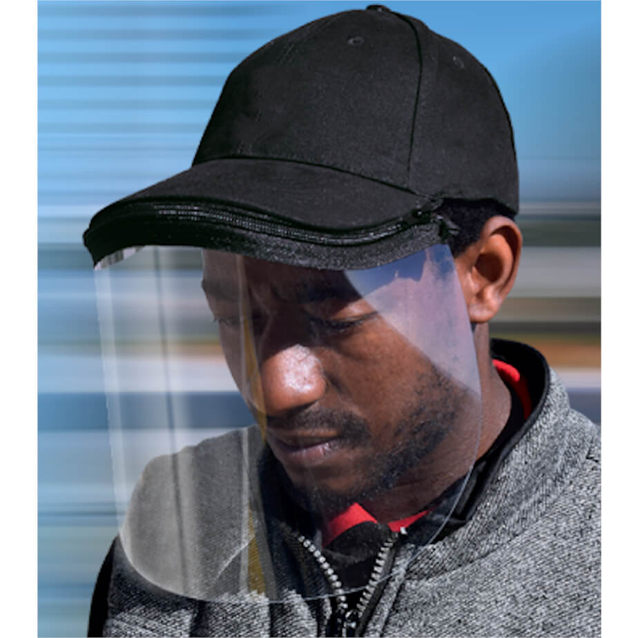 Adult Vi-Zip Cap with Face Shield | Brandability