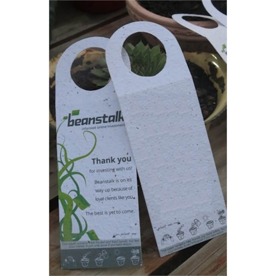 Plantable Paper Bottle Neck Tags | Brandability