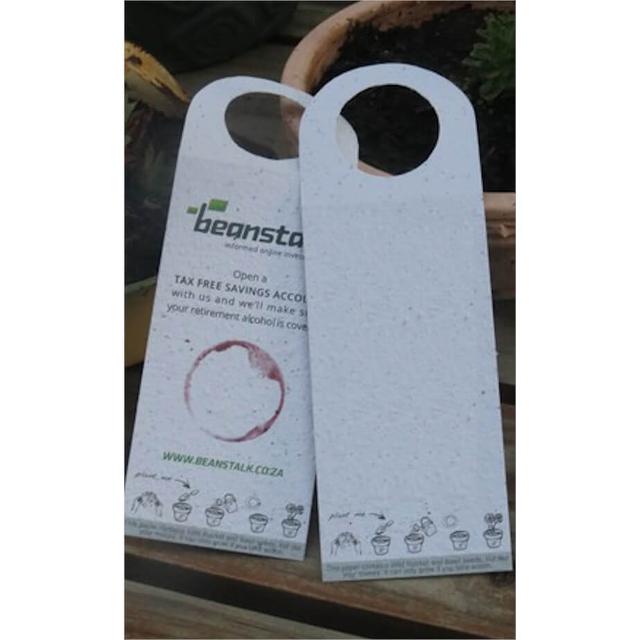Plantable Paper Bottle Neck Tags | Brandability