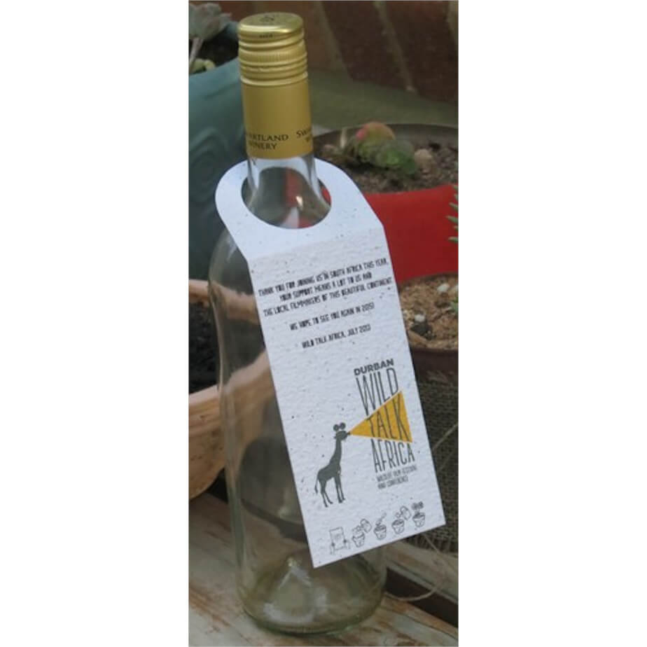Plantable Paper Bottle Neck Tags | Brandability