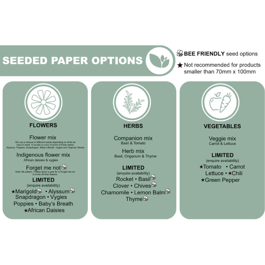 Plantable Paper Gift Tags - Trimmed Corner | Brandability