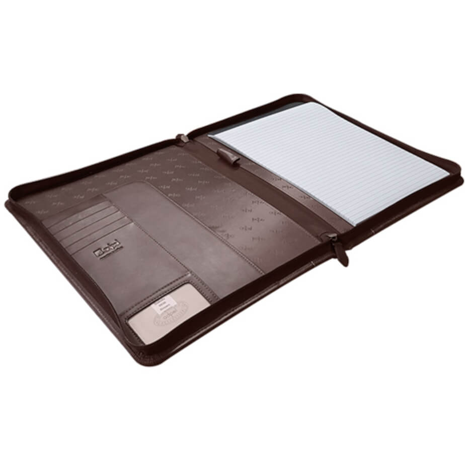 A4 Adpel Leather Zip Around Folder | Brandability
