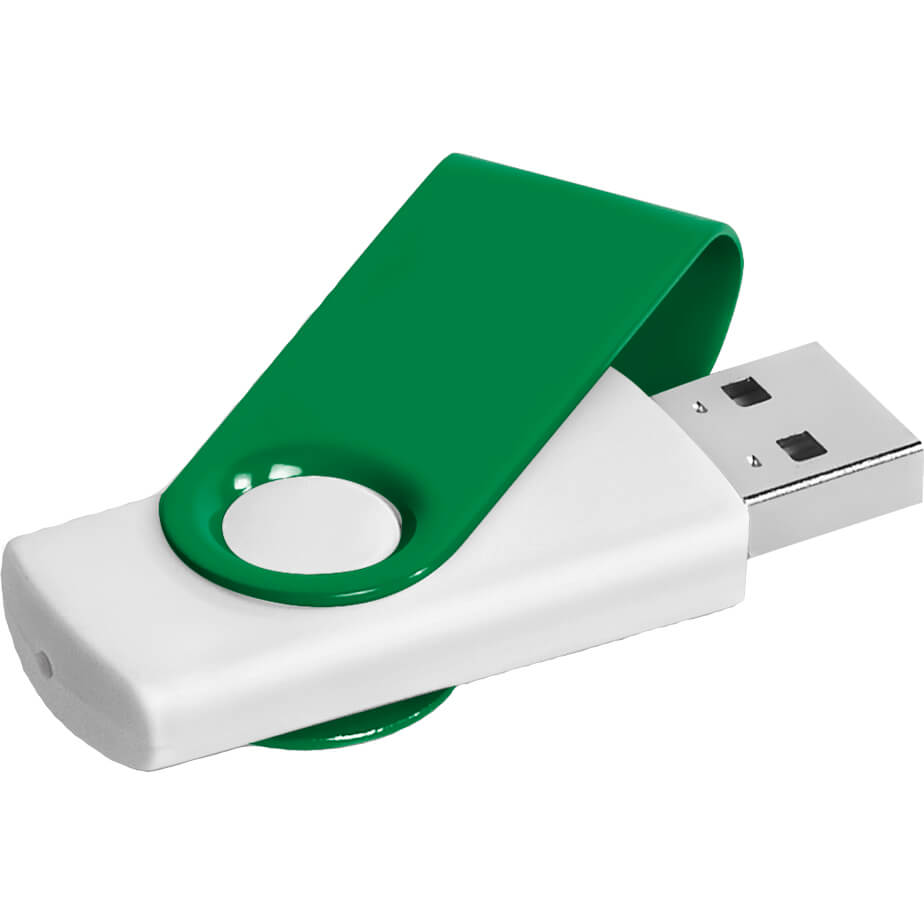 Axis Gyro White Flash Drive 32GB | Brandability