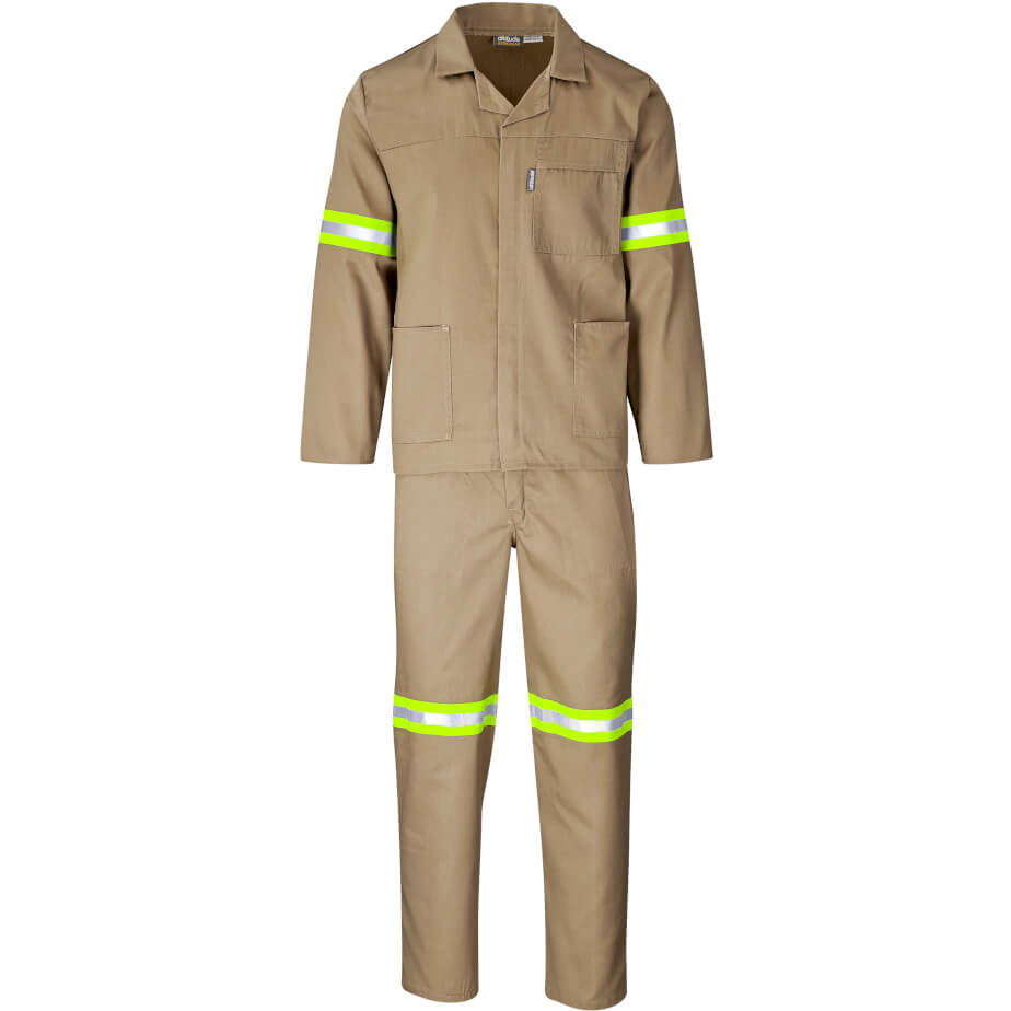 Trade Polycotton Reflective Conti Suit - Yellow Tape | Brandability