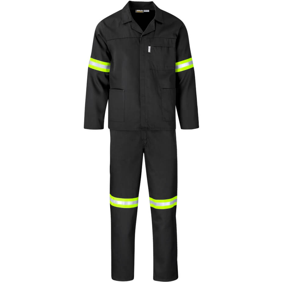 Trade Polycotton Reflective Conti Suit - Yellow Tape | Brandability