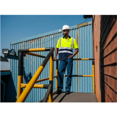 Surveyor Two-Tone Hi-Viz Reflective Golf Shirt | Brandability