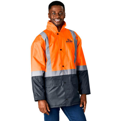 Hazard Padded Two-Tone Hi-Viz Reflective Jacket | Brandability