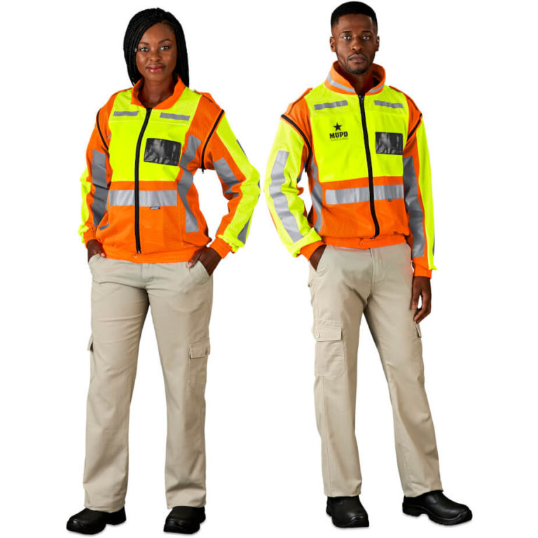 Metro Two-Tone Hi-Viz Reflective Zip-Off Jacket | Brandability