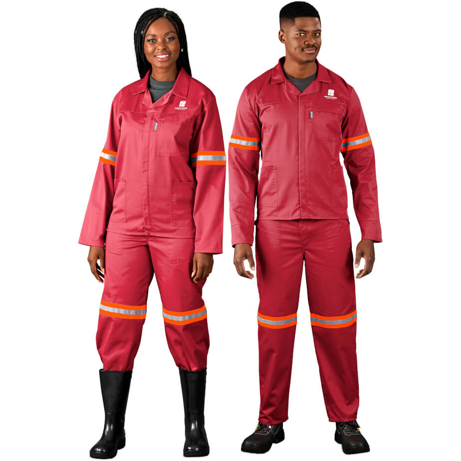 Trade Polycotton Reflective Conti Suit - Orange Tape | Brandability