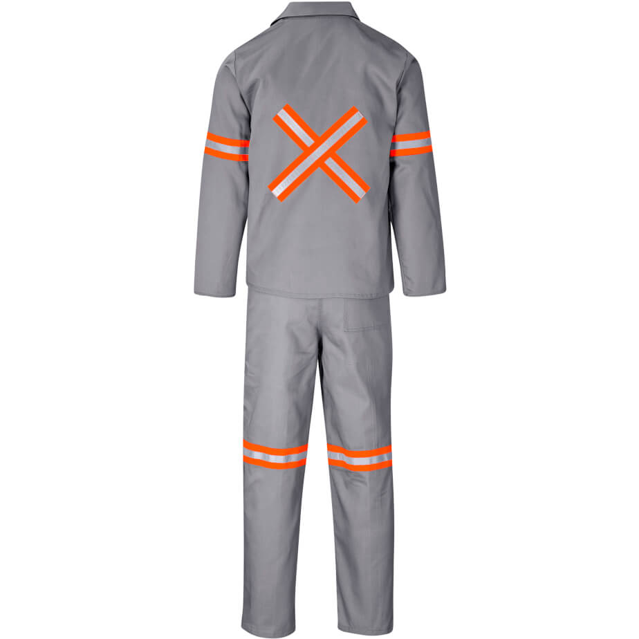 Trade Polycotton Conti Suit Reflective Arms, Legs & Back - Orange Tape ...