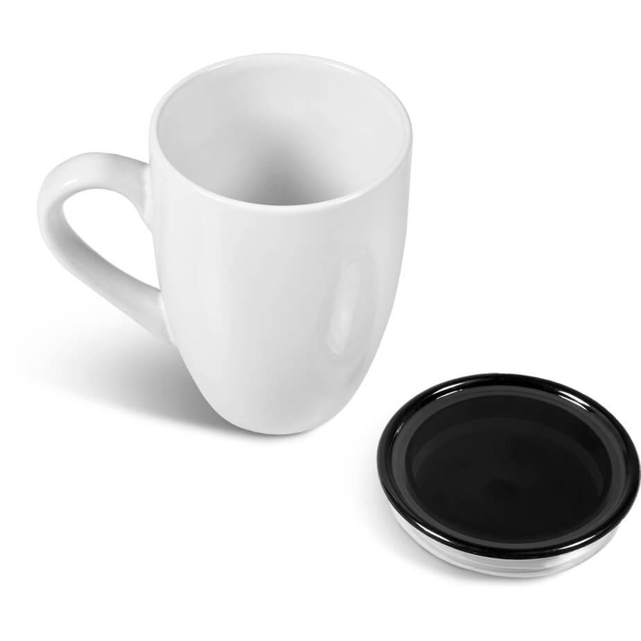Seattle Ceramic Coffee Mug & Lid | Brandability