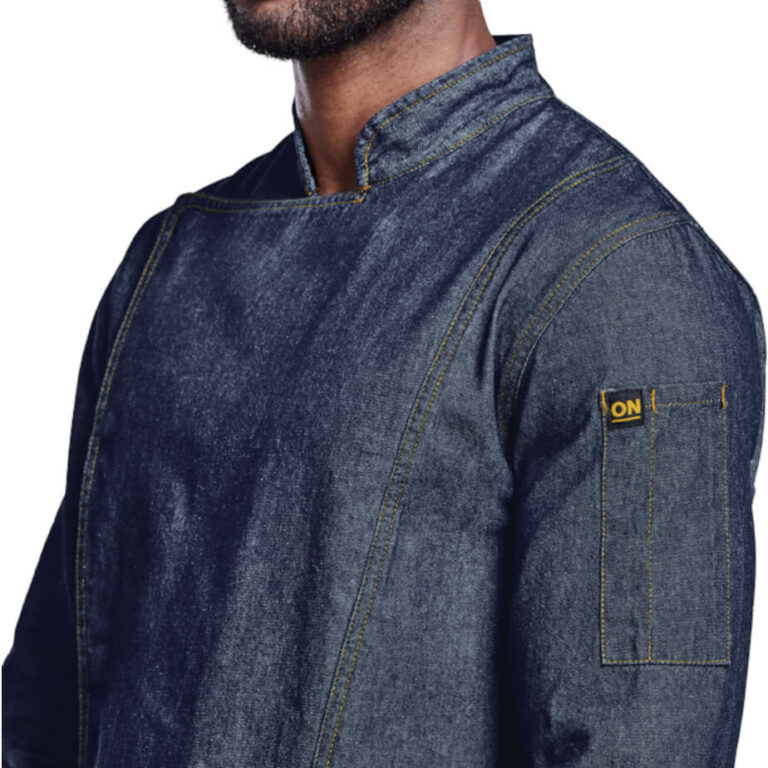 Premium Denim Chef Jacket | Brandability