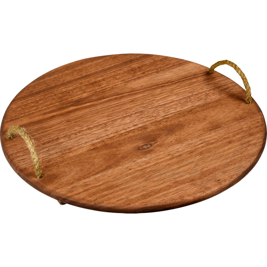 Okiyo Homegrown Large Round Hardwood Food Platter | Brandability