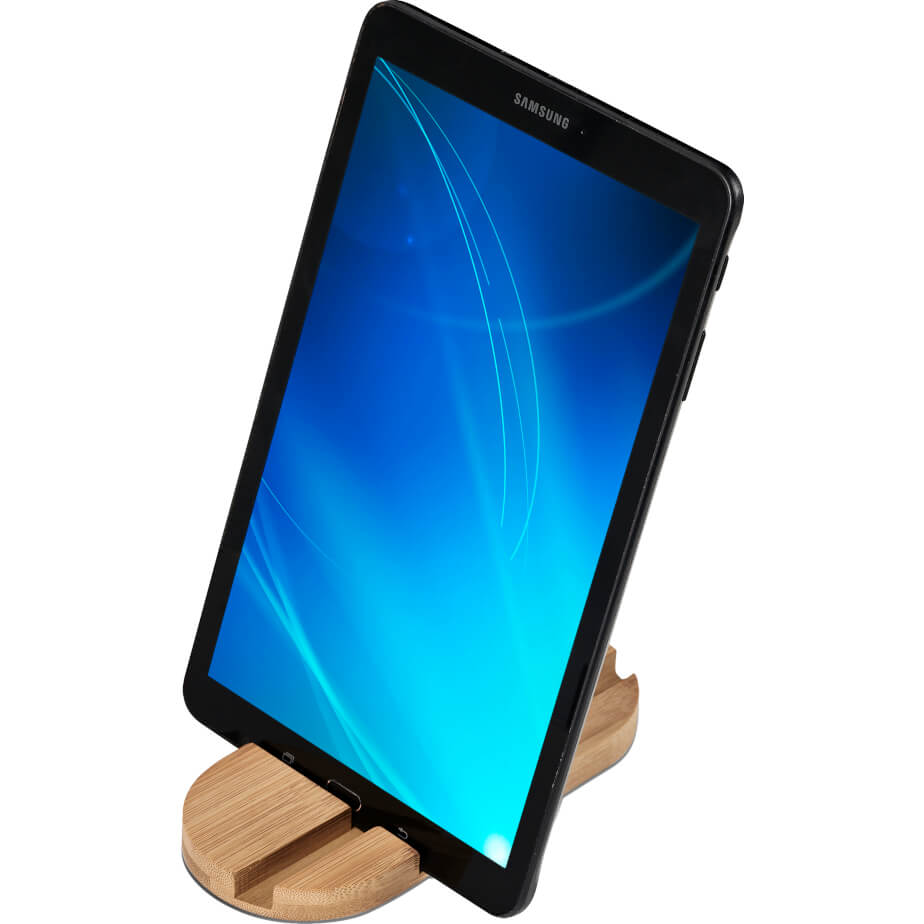 Okiyo Kurosu Bamboo Phone Stand | Brandability