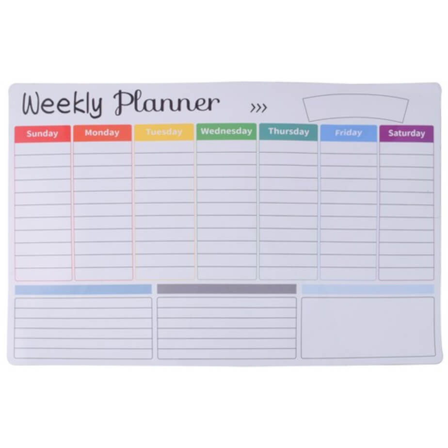 Magnetic Weekly Planner & Dry Erase Marker | Brandability