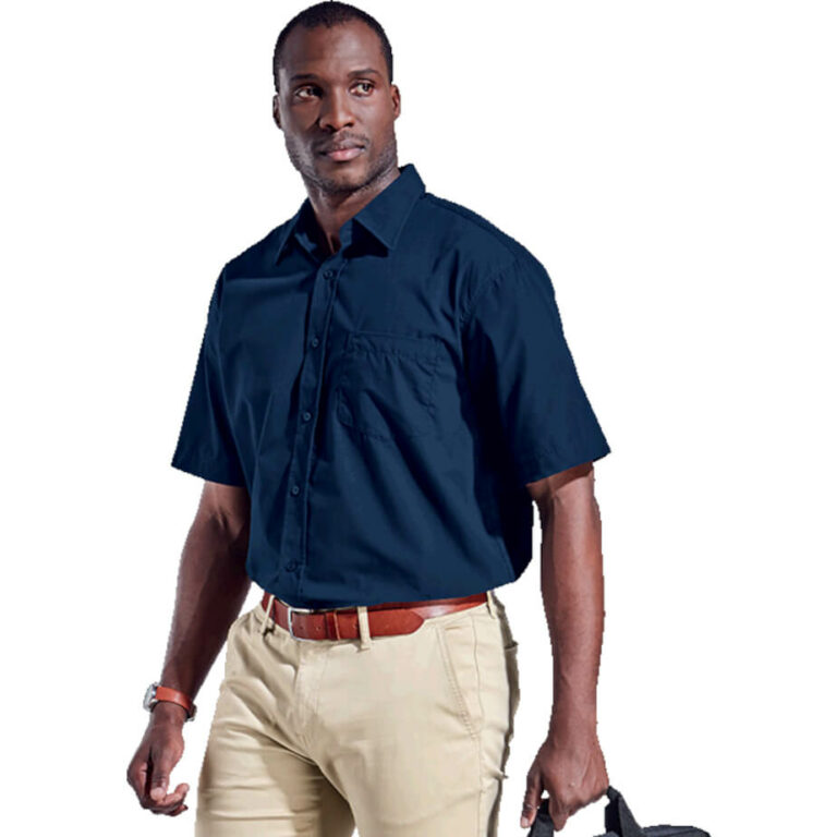 Mens Basic Poly Cotton Lounge Short Sleeve | Brandability