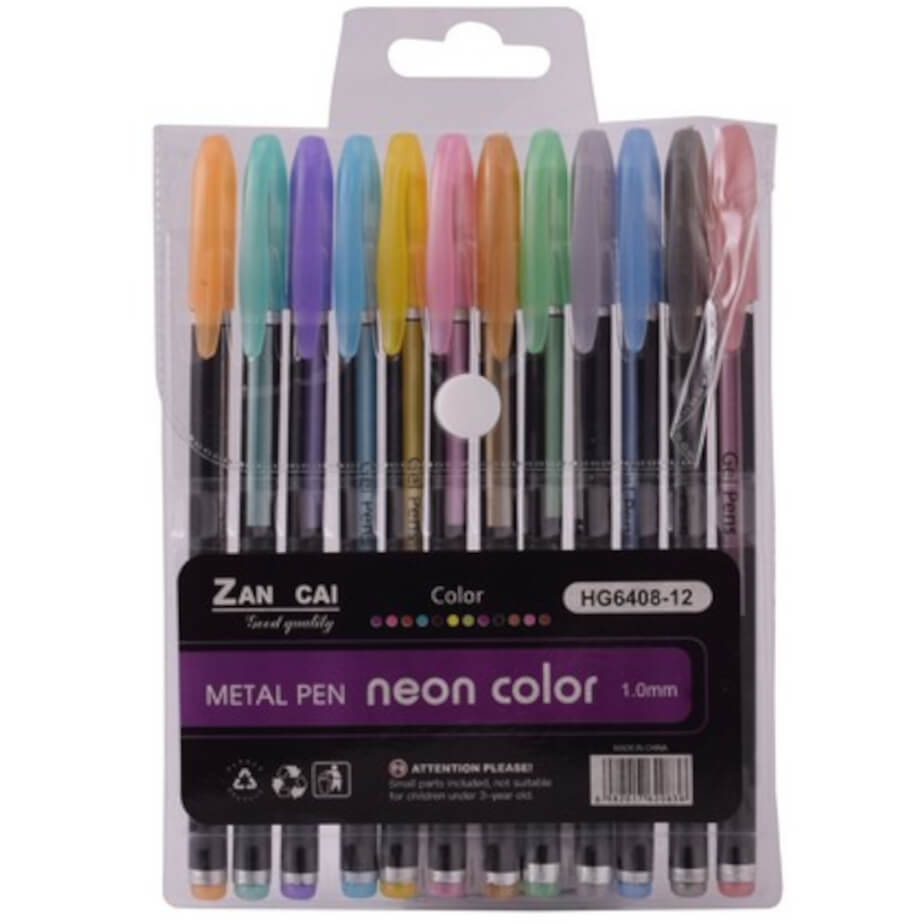 Metallic 12-Piece Gel Pens | Brandability