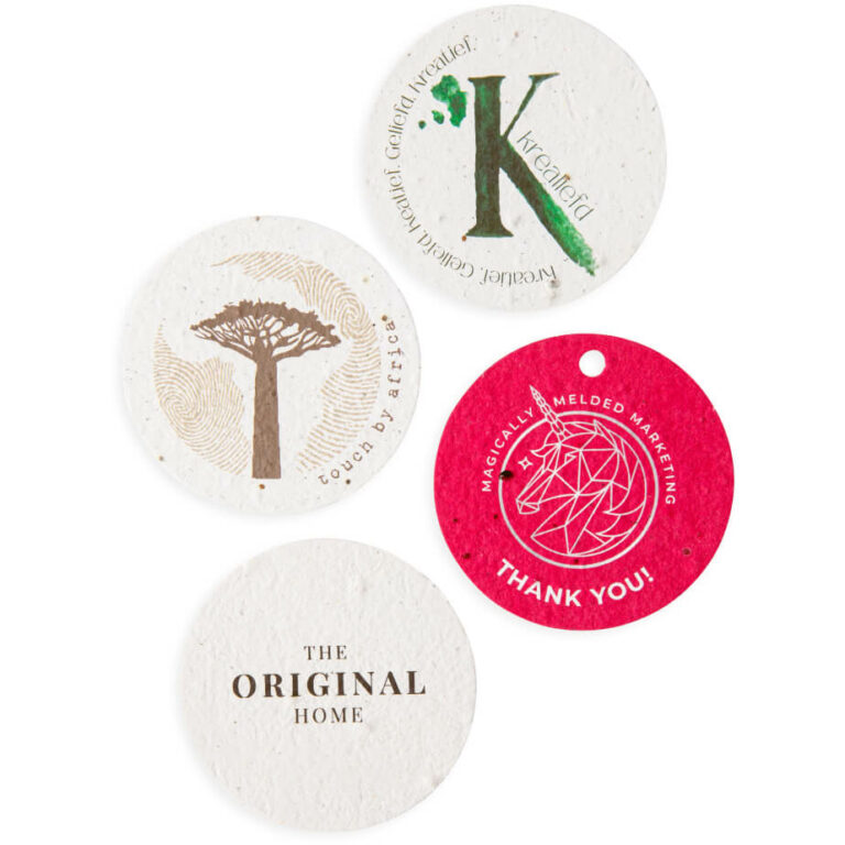 Plantable Paper Gift Tags - Round | Brandability