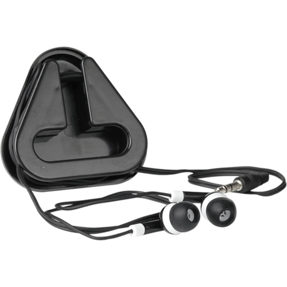 Earphones in Triangular Protective Case | Brandability