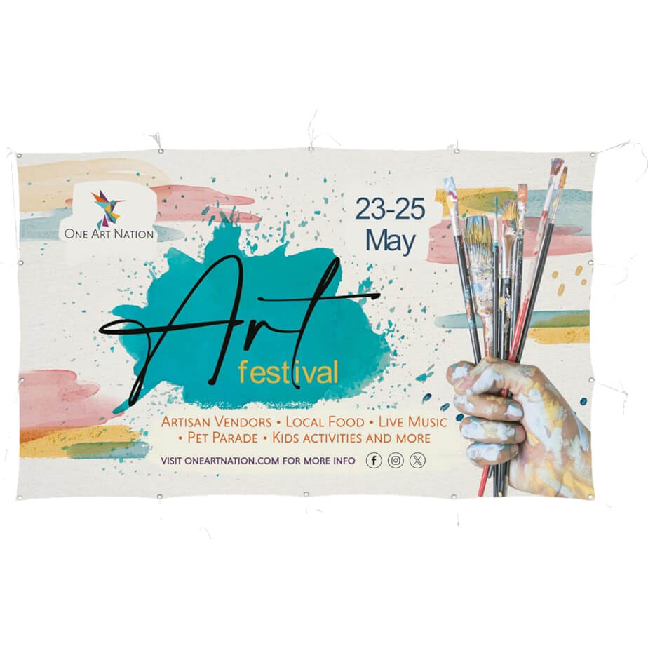 Sublimated Display Fabric Banner - 2m x 1.2m | Brandability