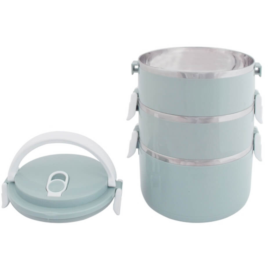 Stackable 3-Layer Lunch Container Set | Brandability