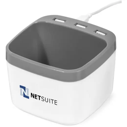 Kubelink Desk Caddy & USB Hub | Brandability