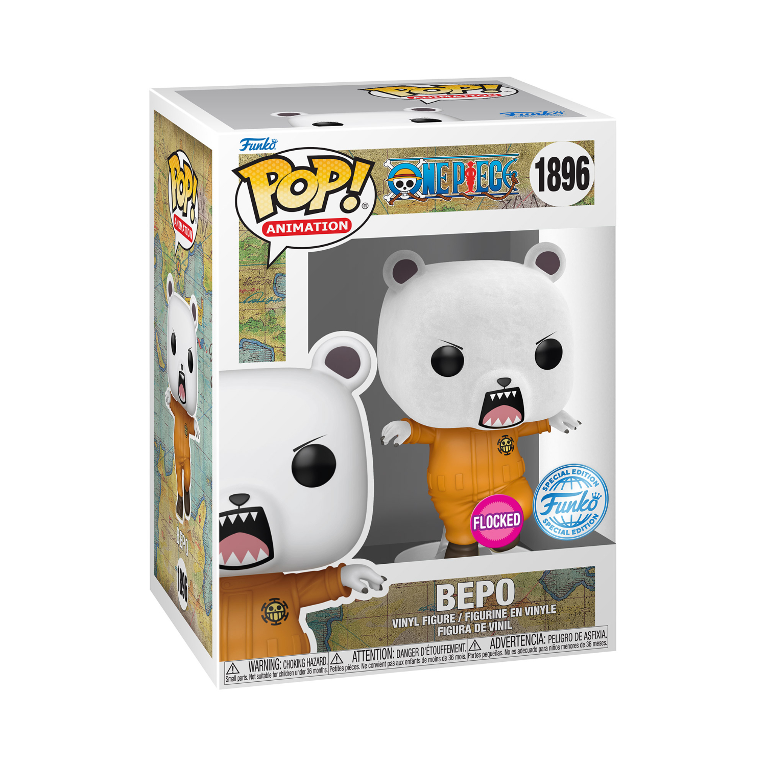 Funko Pop! Animation: One Piece - Bepo (Flocked)(Special Edition ...