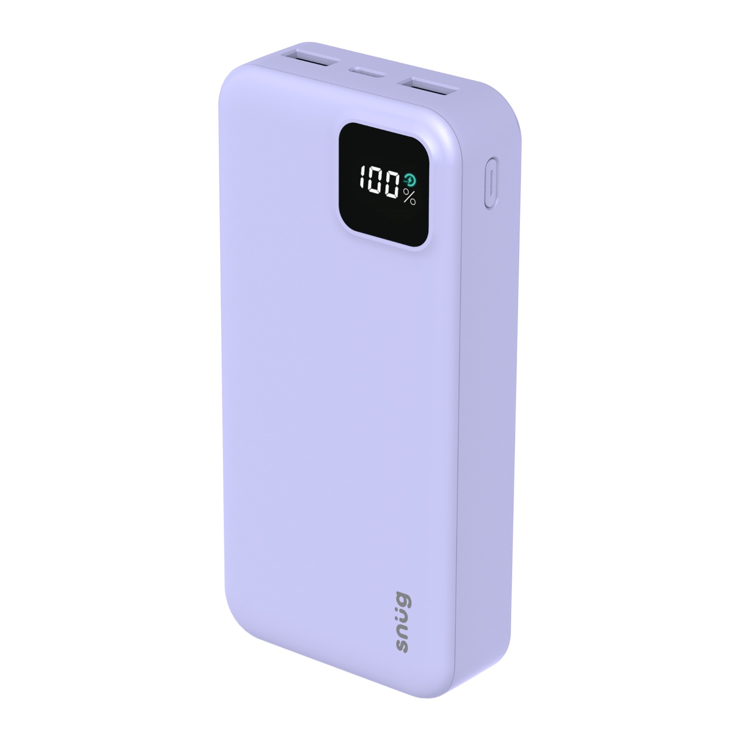 Snug Square Digital PD Powerbank - 20000mAh - Lavender | Brandability