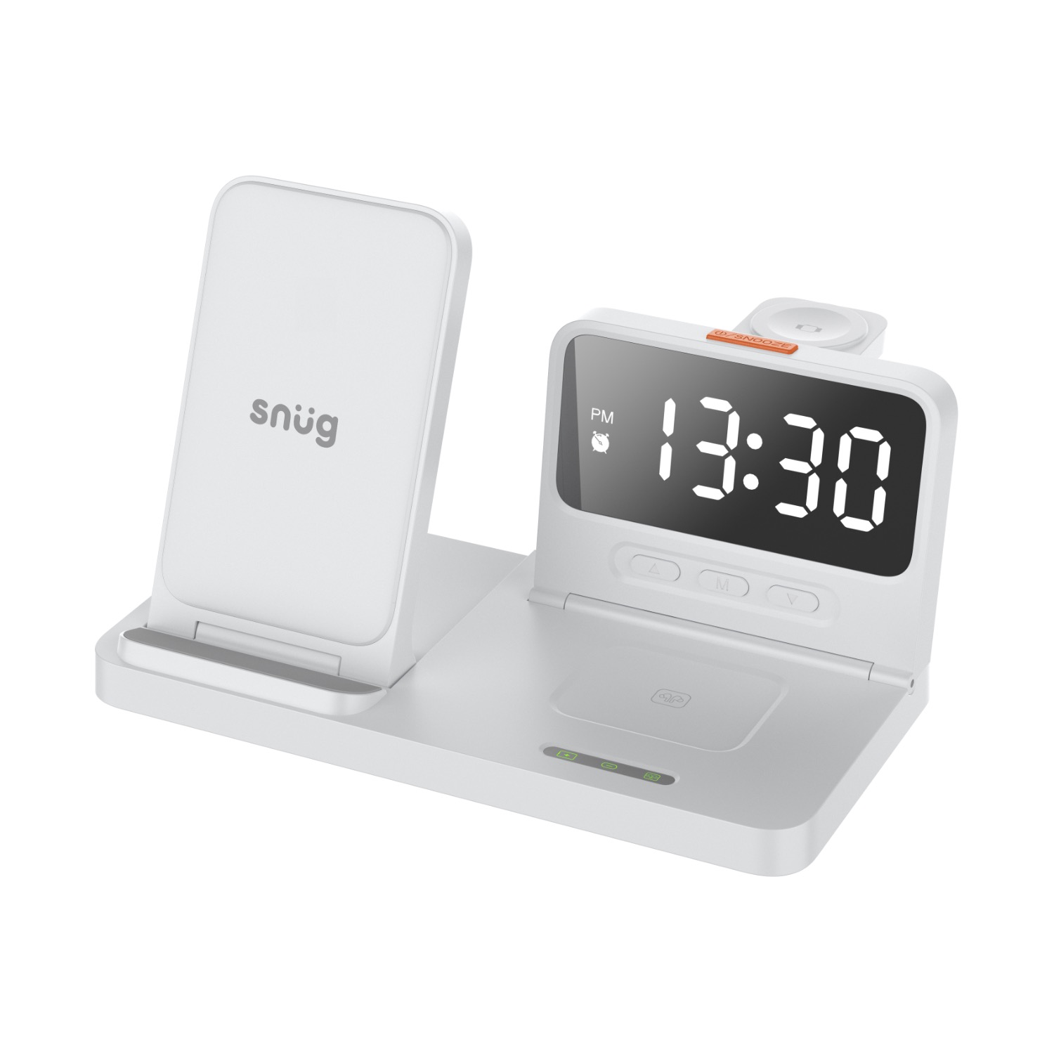 Snug 4-In-1 Wireless Stand Charger 15W - White | Brandability