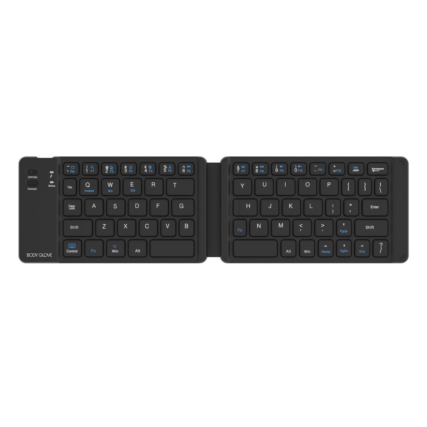 Body Glove Wireless Folding Soft Hinge Keyboard - Black | Brandability